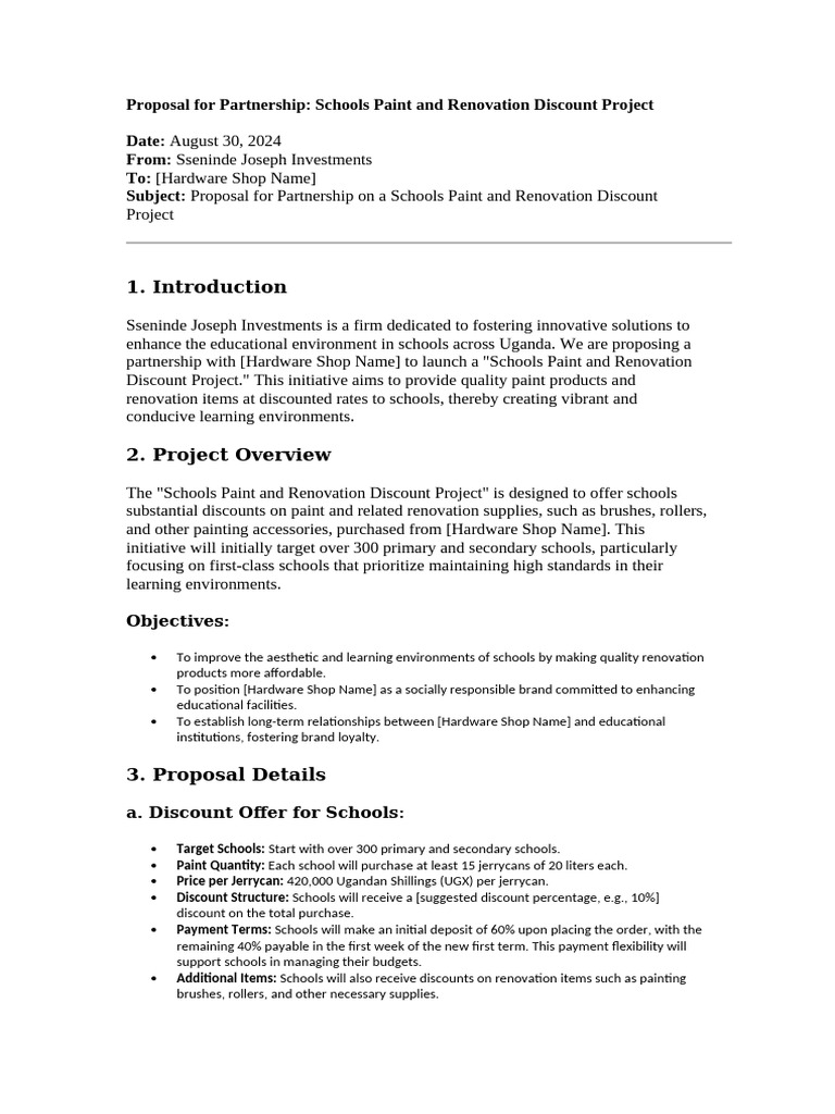 Hardware Proposal For Partnership | PDF | Corporate Social ...