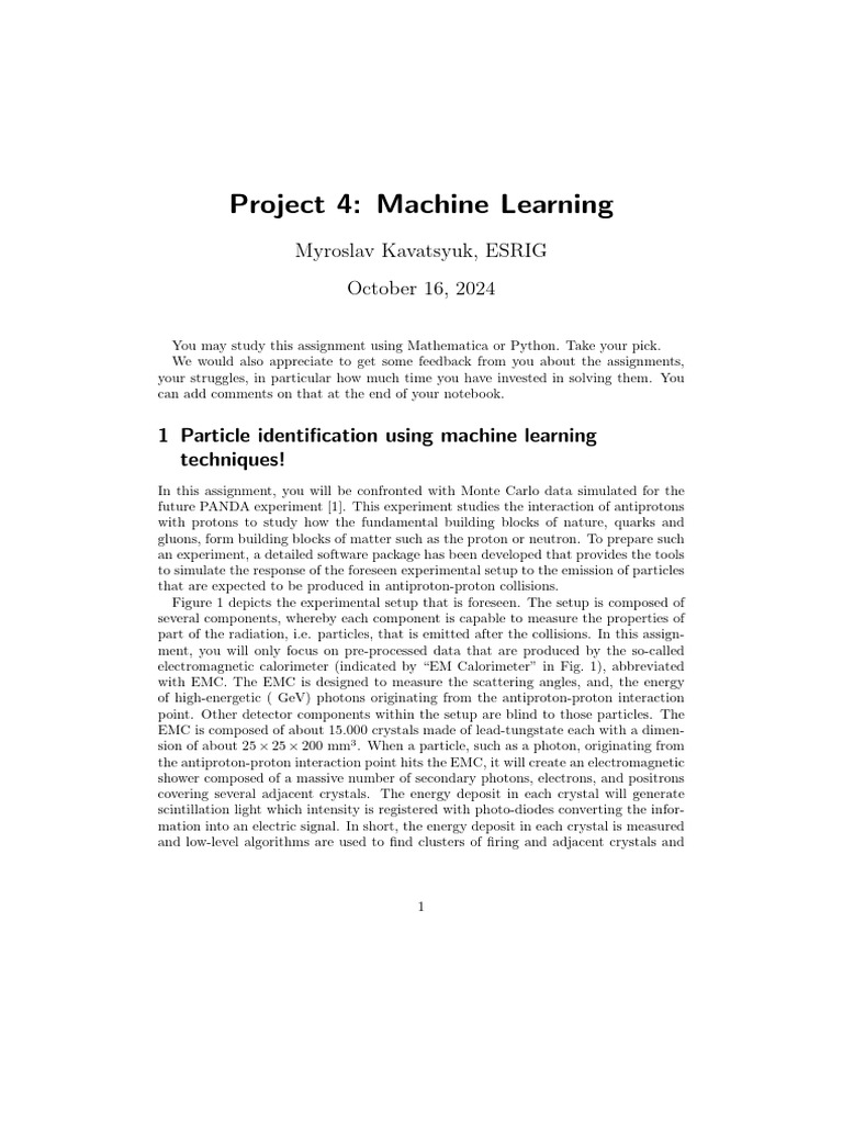 Project,54 | PDF | Statistical Classification | Elementary Particle