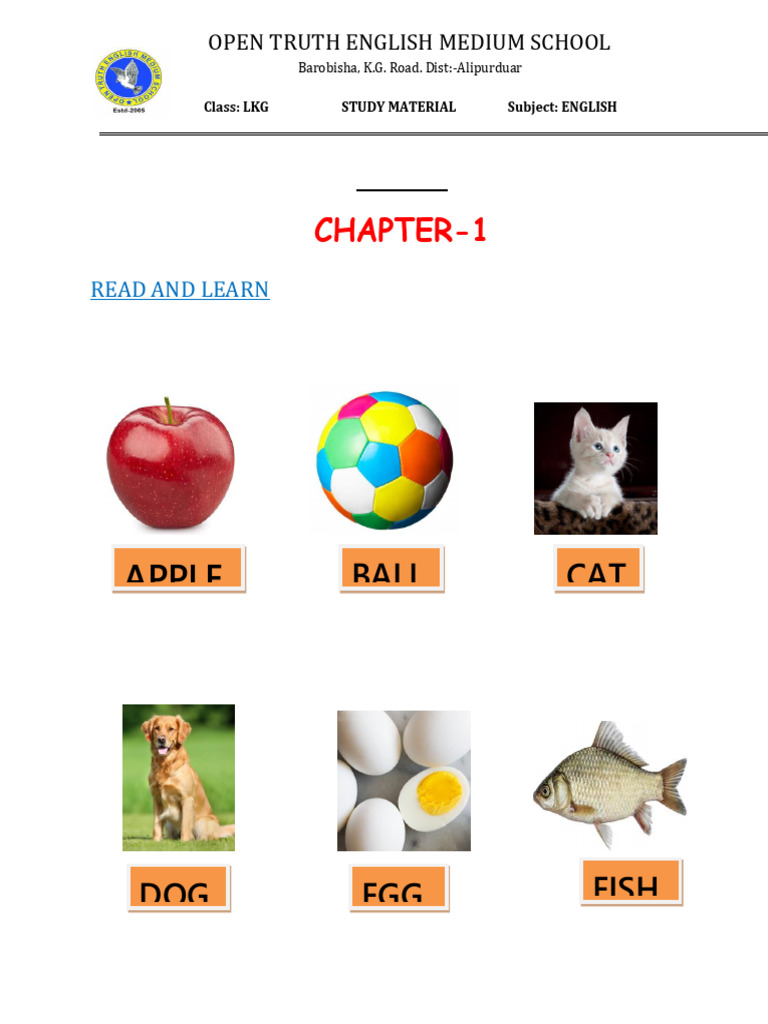 509304class-Lkg - Alphabate Chart | PDF