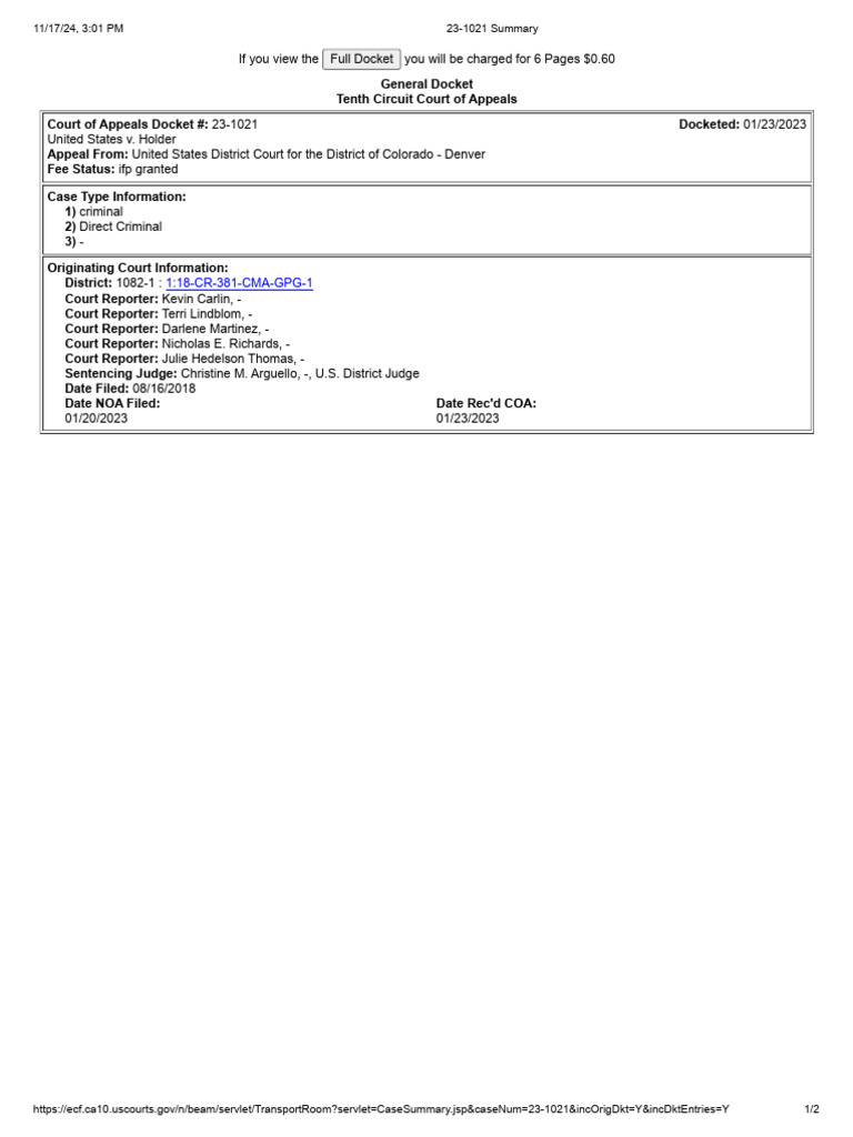 Constructive Amendment - Bruce Holder - 10th Cir 11-21-24 Oral Argument ...