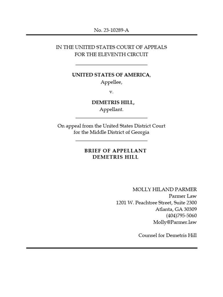 Constructive Amendment - Demetris Hill 11th Circuit Deliberate ...