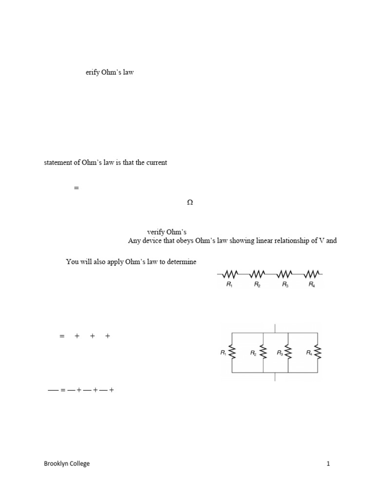 Ohms-law-ver-1a | PDF | Electrical Resistance And Conductance | Resistor