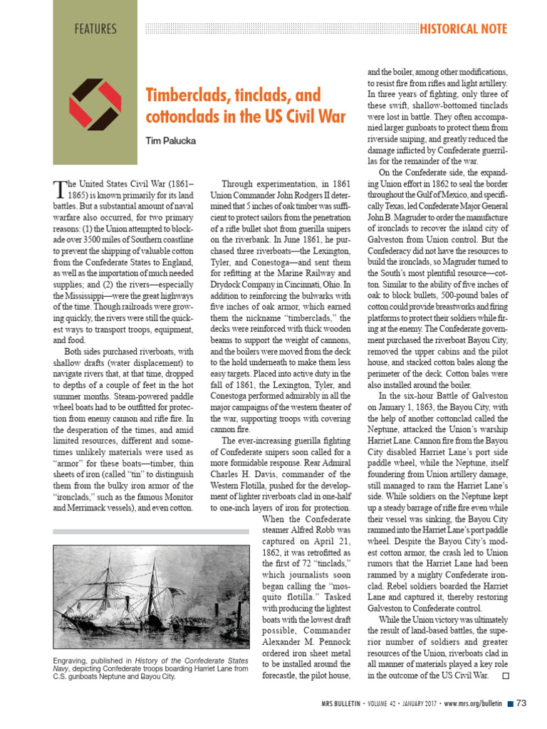 Timberclads, Tinclads and Cottonclads of the Civil War | PDF | Ships ...