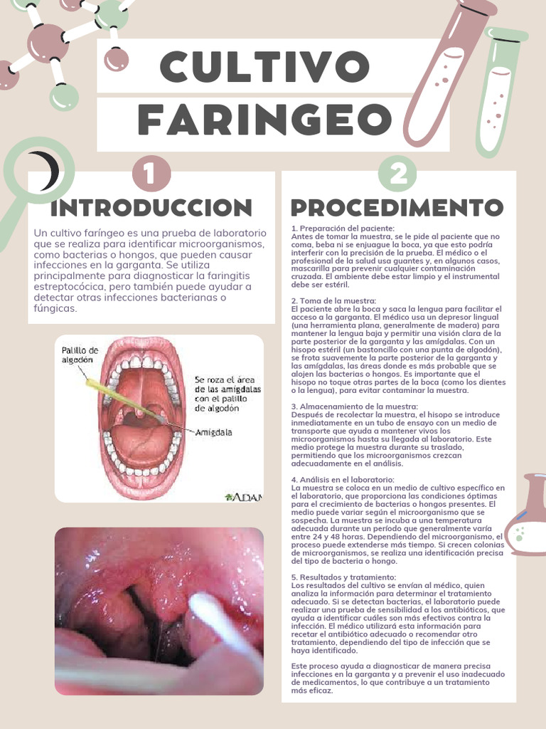 Cartel de Cultivo Faringeo | PDF | Infección | Laboratorios