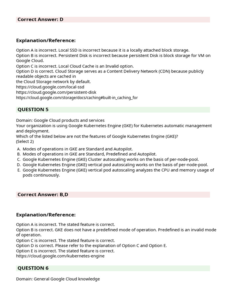 Google Cloud Storage and GKE Features | PDF