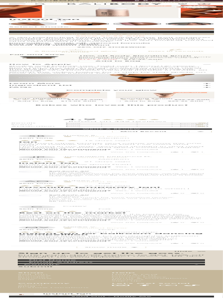 Instant Tan - Bali Body AU | PDF | Human Appearance | Skin