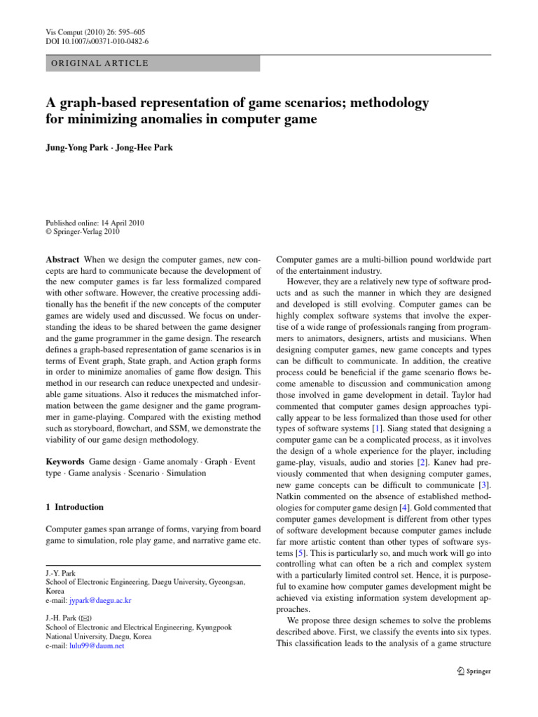 A Graph-Based Representation of Game Scenarios | PDF | Verb | Function (Mathematics)