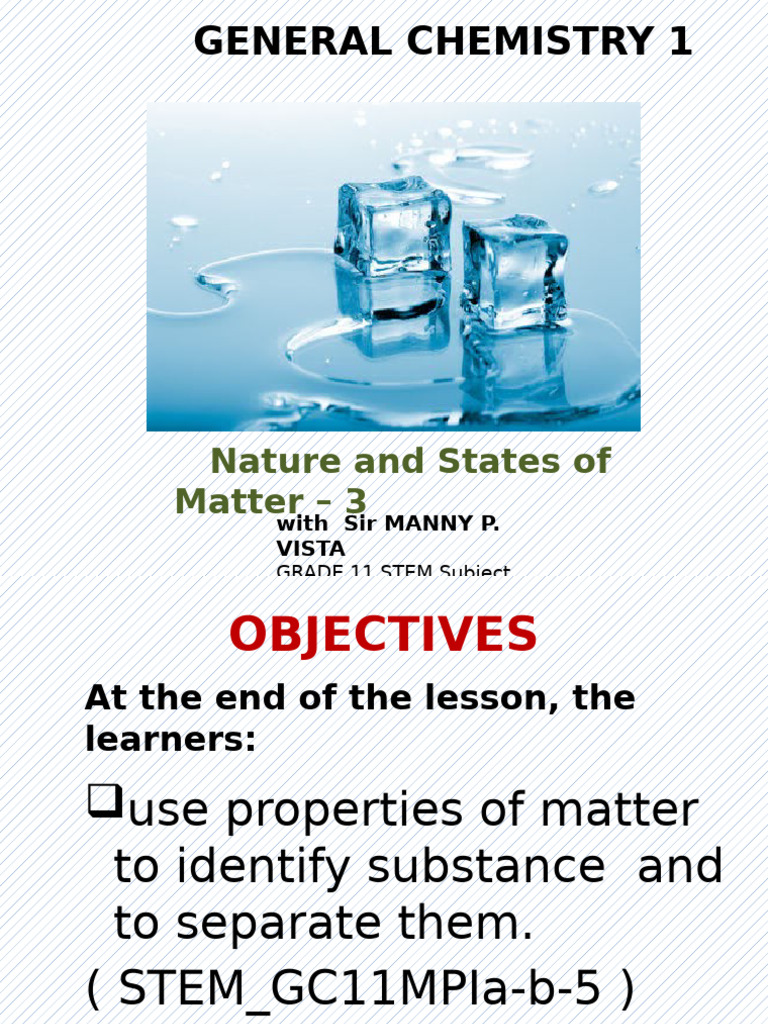 Nature and States of Matter | PDF | Mixture | Chemical Substances