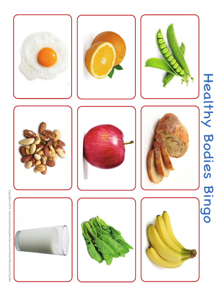 NutritionBingoActivityHealthyFoodsDistanceLearning-1 (1) | PDF