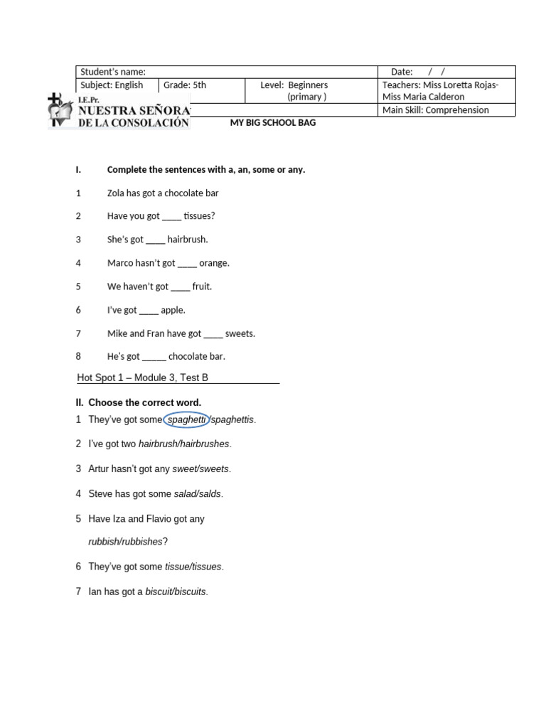 5TH GRADE WORKSHEET | PDF