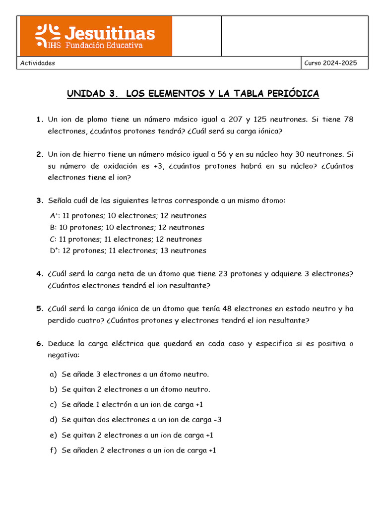 4-U2-Ac. FQ3 24-25 | PDF | Ion | Neutrón