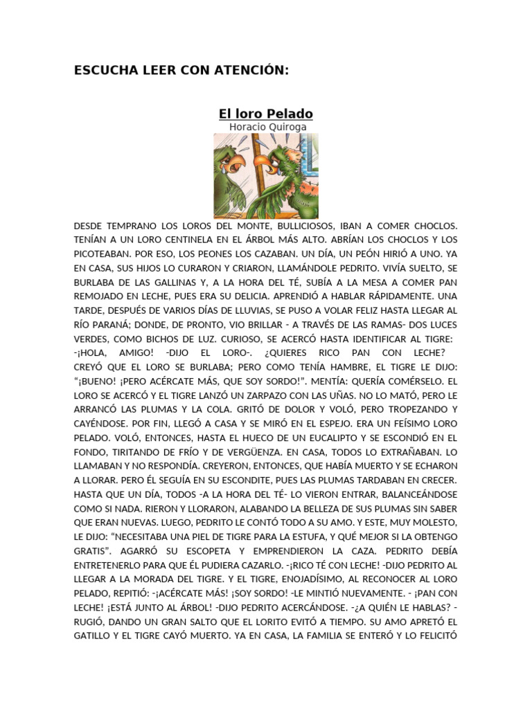 El Loro Pelado | PDF