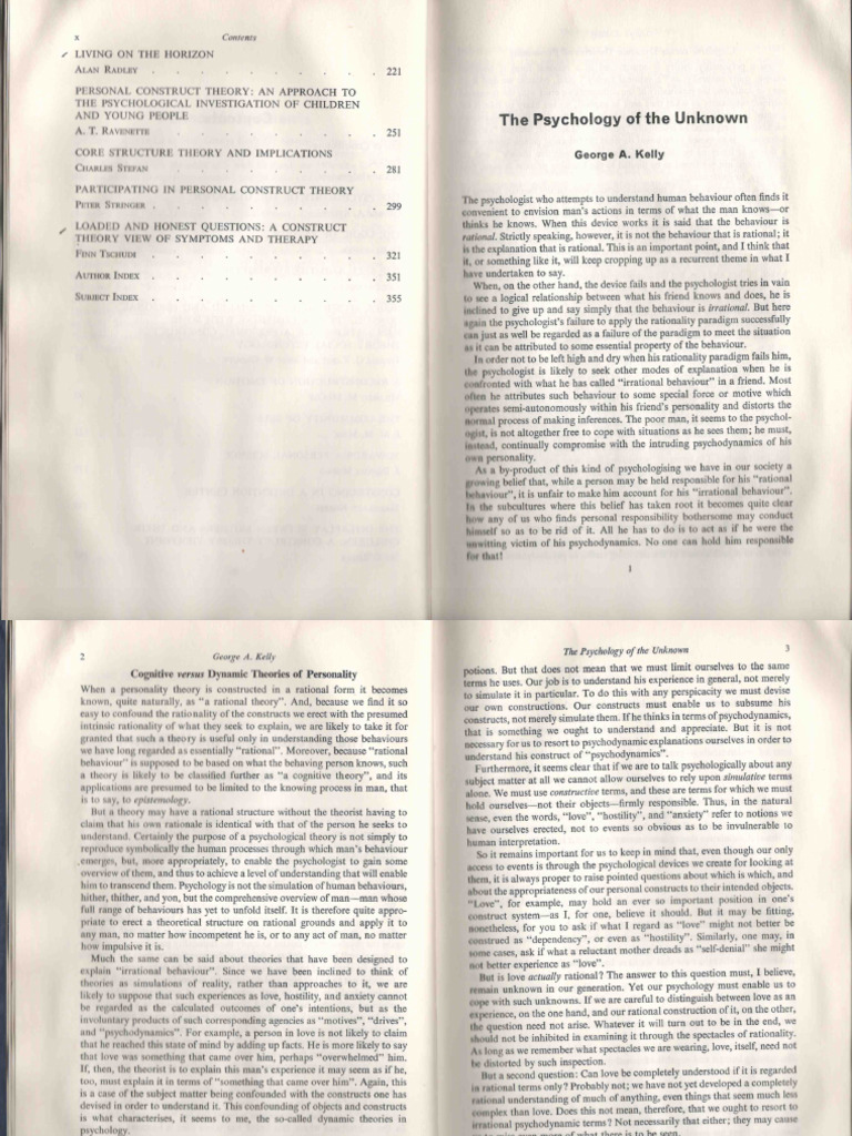 George Kelly Experience Cycle | PDF