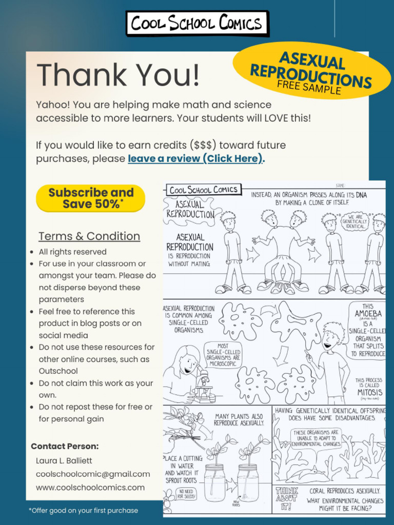 Asexual Reproduction FREE Sample Comic-Min | PDF