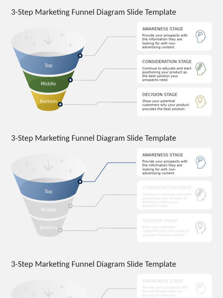 3-Step Marketing Funnel Template | PDF | Market (Economics) | Business