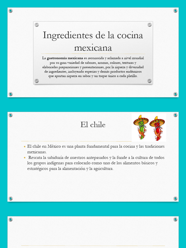 Ingredientes de La Cocina Mexicana | PDF | Cocina mexicana | Maíz