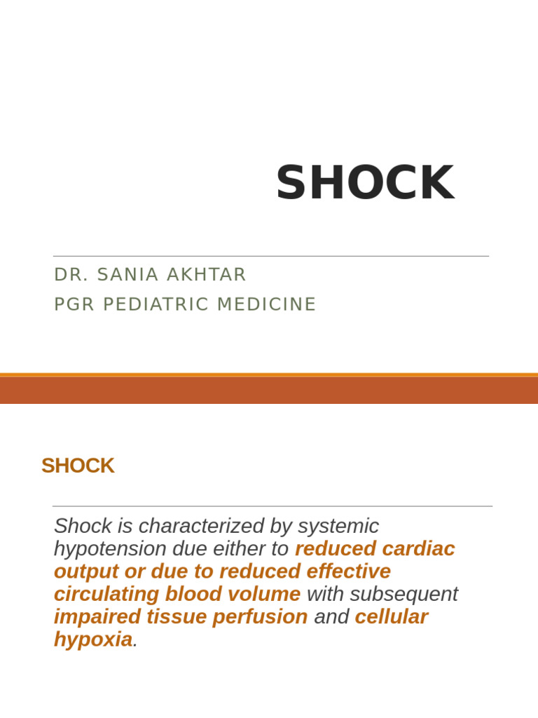 Shock Presentation 1 | PDF | Shock (Circulatory) | Sepsis