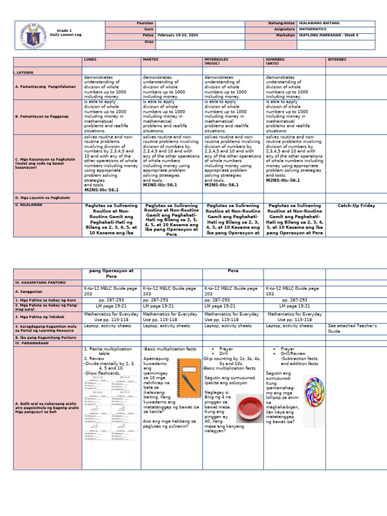 Q3-Week4-Dll-Math 2 | PDF