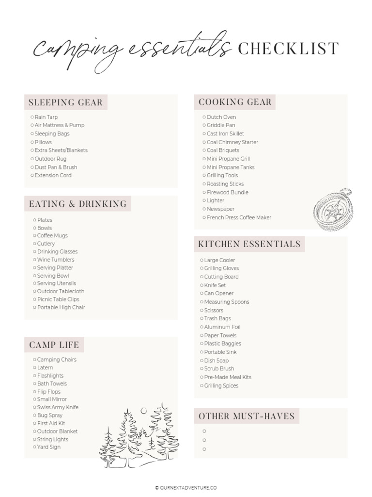 Essential Camping Gear Checklist | PDF
