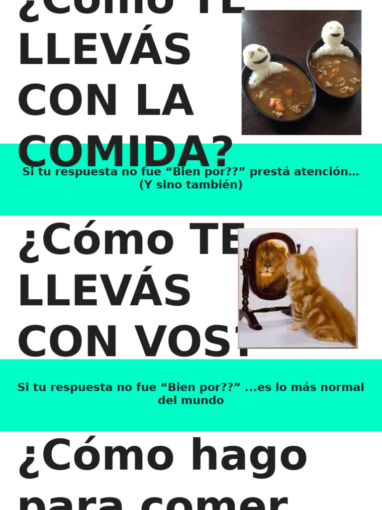 ¿Cómo TE LLEVÁS CON LA COMIDA_ | PDF
