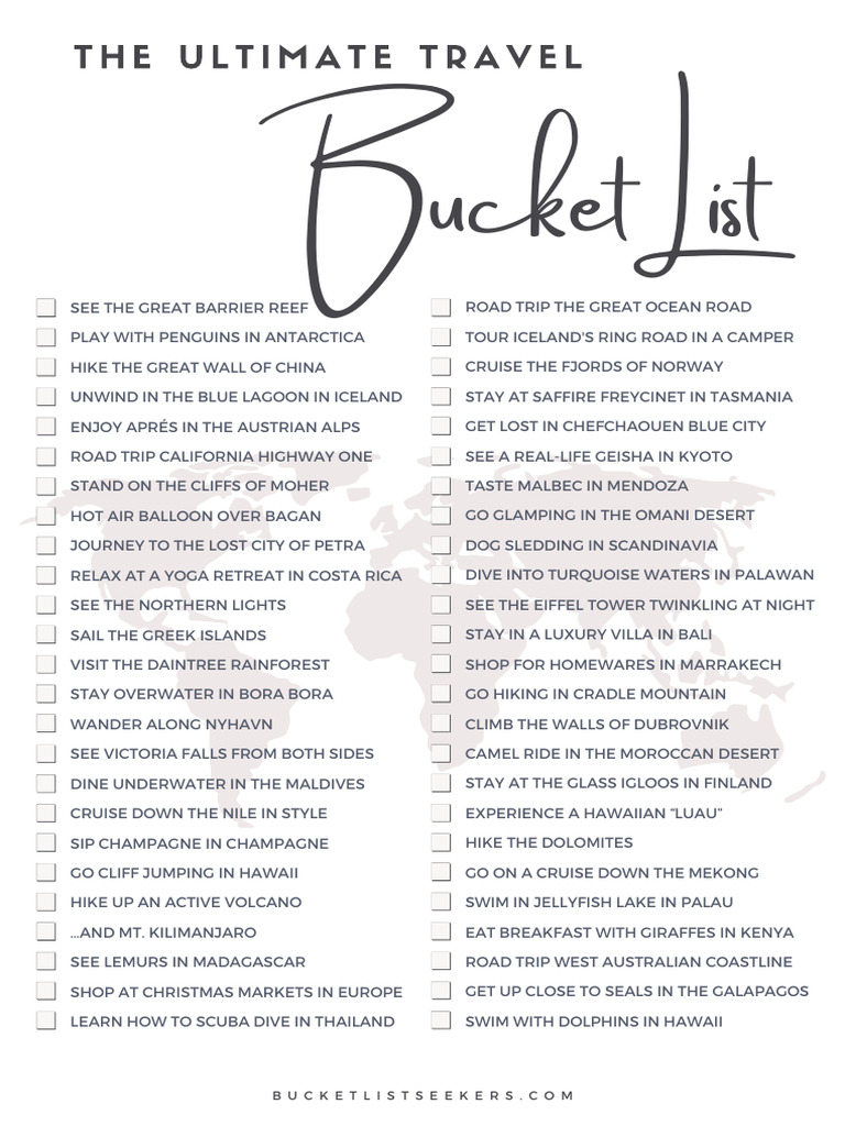 Ultimate-Bucket-List-2 | PDF | Earth Sciences