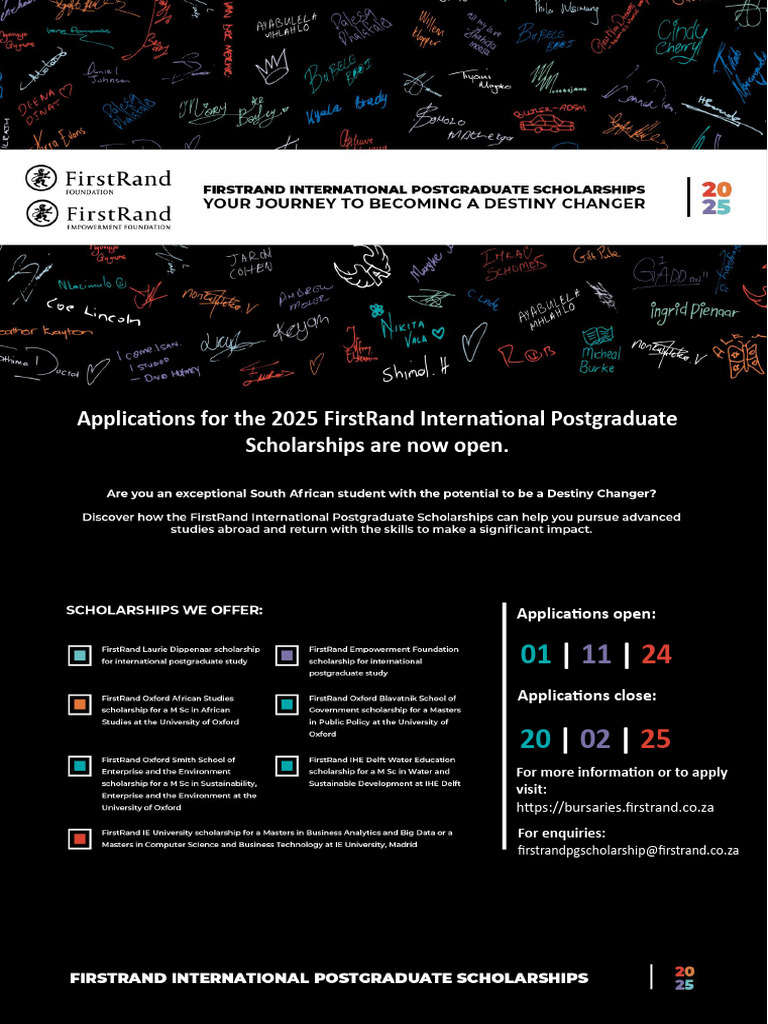 Firstrand International Scholarship Flyer | PDF