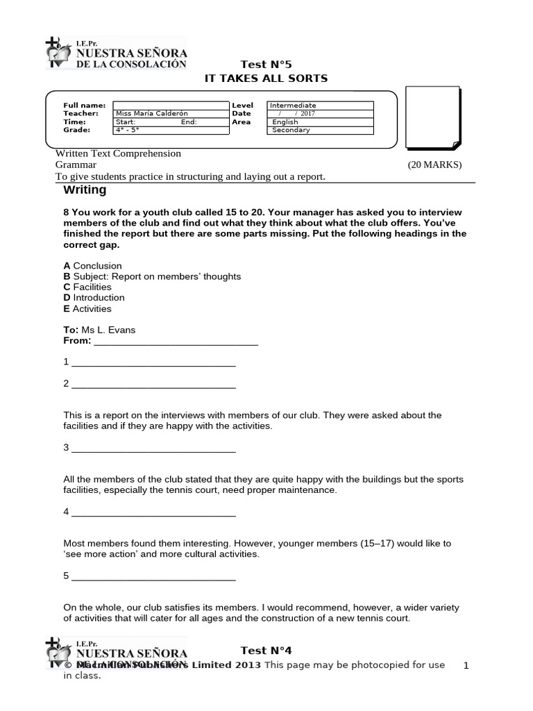 Tests - Intermidiate Level | PDF | Oven