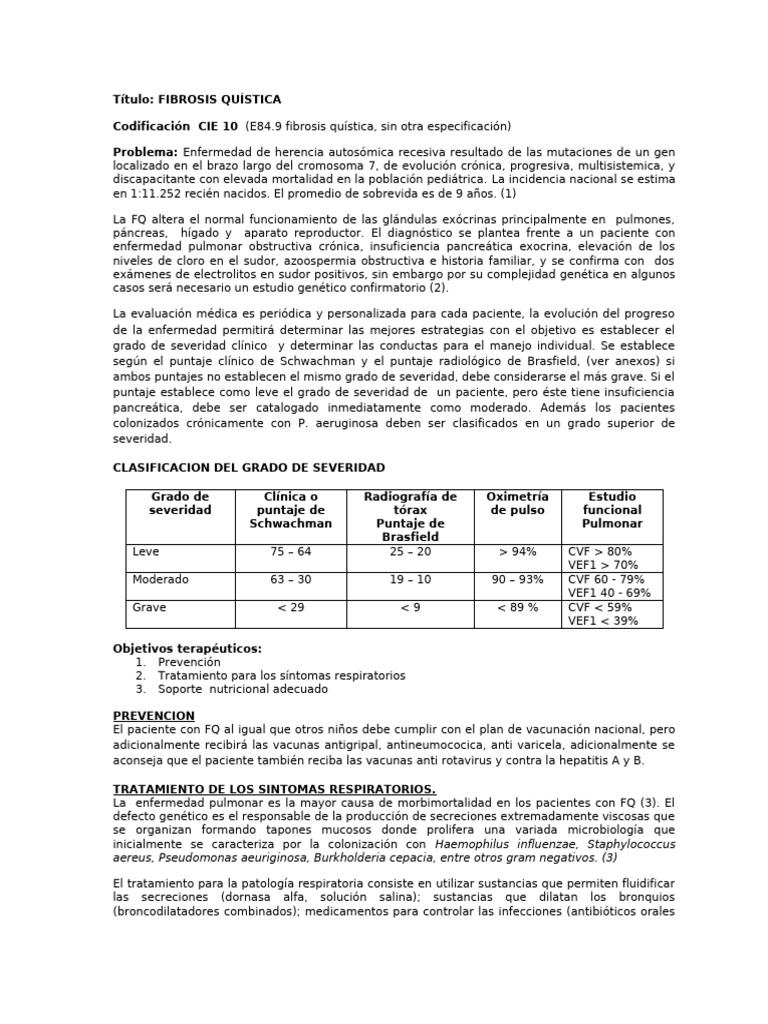 Pc Fibrosis Quística Rev. Issdafinal 11 | PDF | Causas de la muerte ...