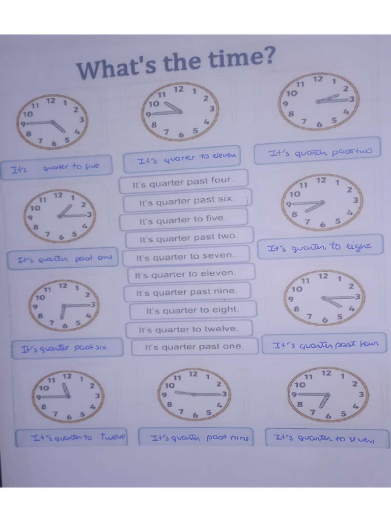 Activities-Telling Time, Etc | PDF