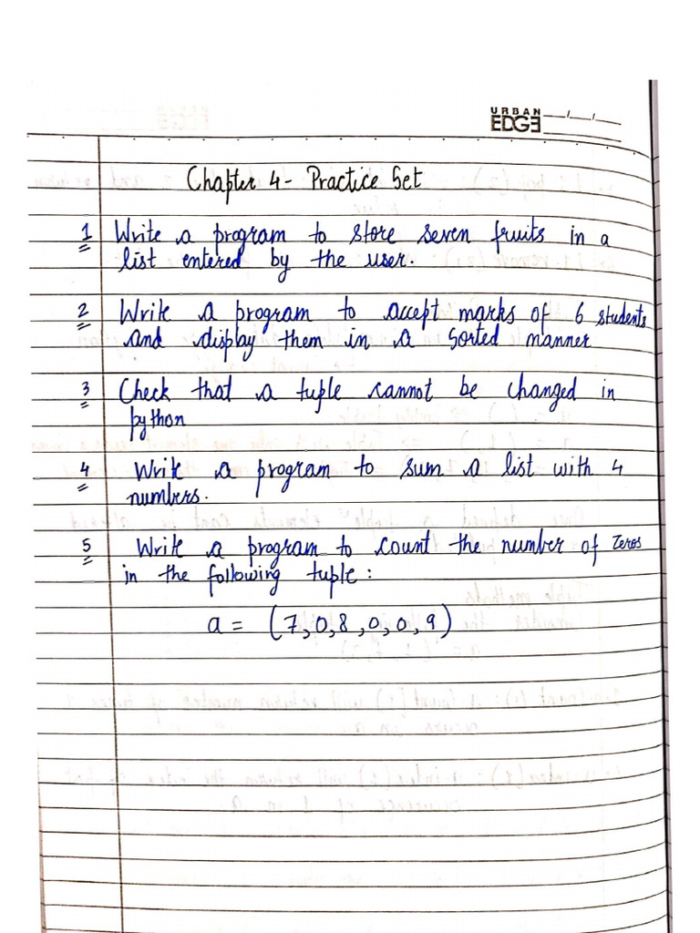 Chapter 4 - Practice Set | PDF