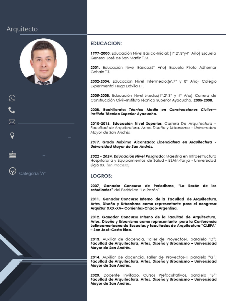 Juan Adrian Montaño Merlo Hoja Vitae 2024 actualizada-2 | PDF ...