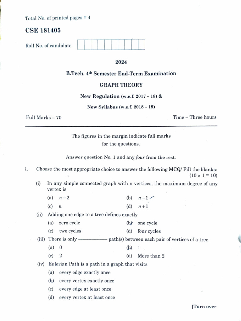 Graph Theory question | PDF | Vertex (Graph Theory) | Graph Theory Graph Theory question | PDF | Vertex (Graph Theory) | Graph Theory