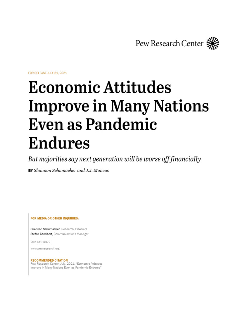 Economic Attitudes-Pew Research Center | PDF | Survey Methodology ...