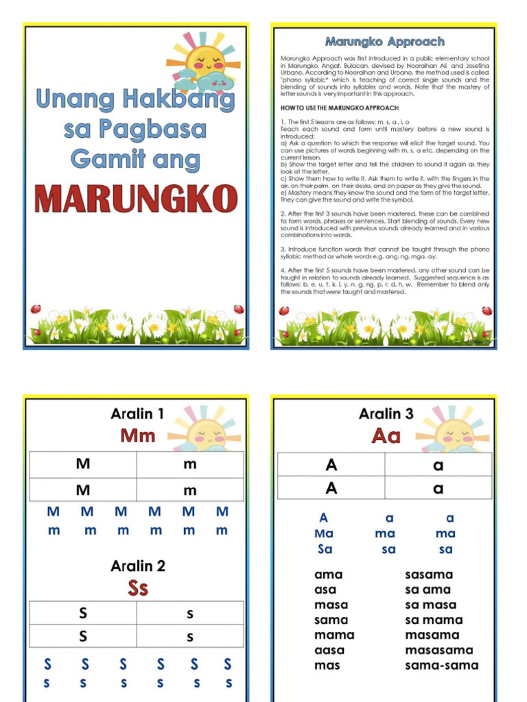Marungko Approach in Reading | PDF