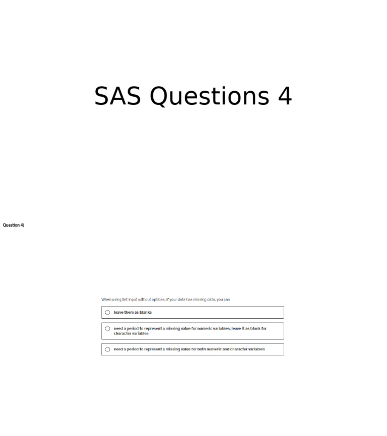 SAS Questions and Answers Guide | PDF