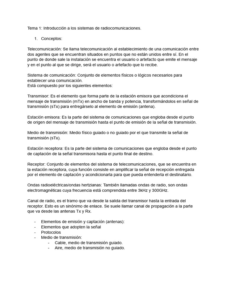 Sistemas de radiocomunicaciones | PDF | Radio | Transmisor