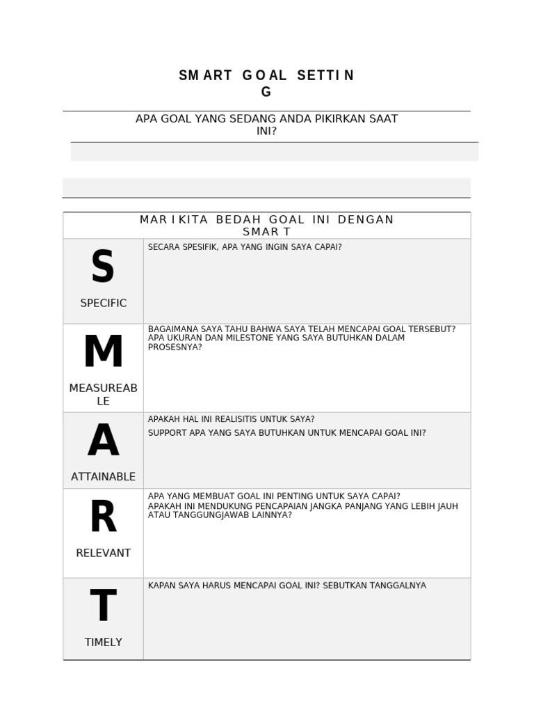 Smart Goal Setting | PDF