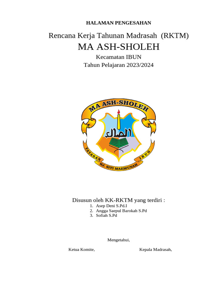 RKTM Ma Ash-Sholeh | PDF