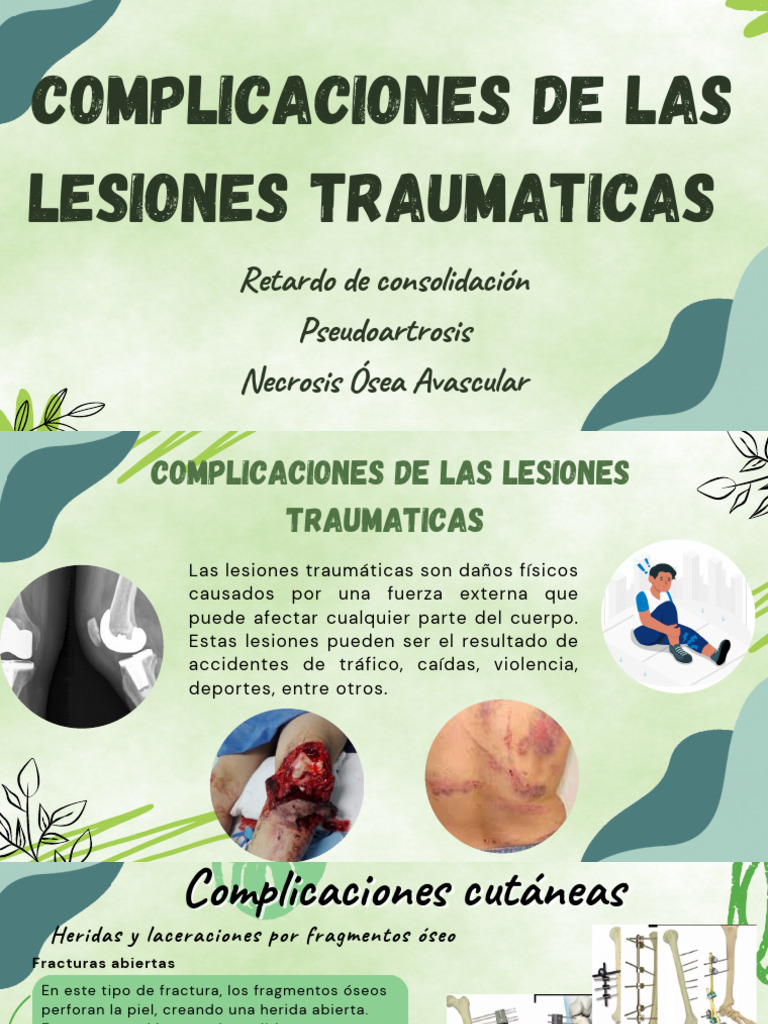 Complicaciones de Las Lesiones Traumaticas | PDF | Hueso | Isquemia