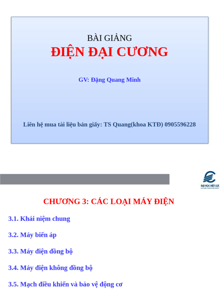 BaiGiang DienDaiCuong Ch3 Ch4 | PDF