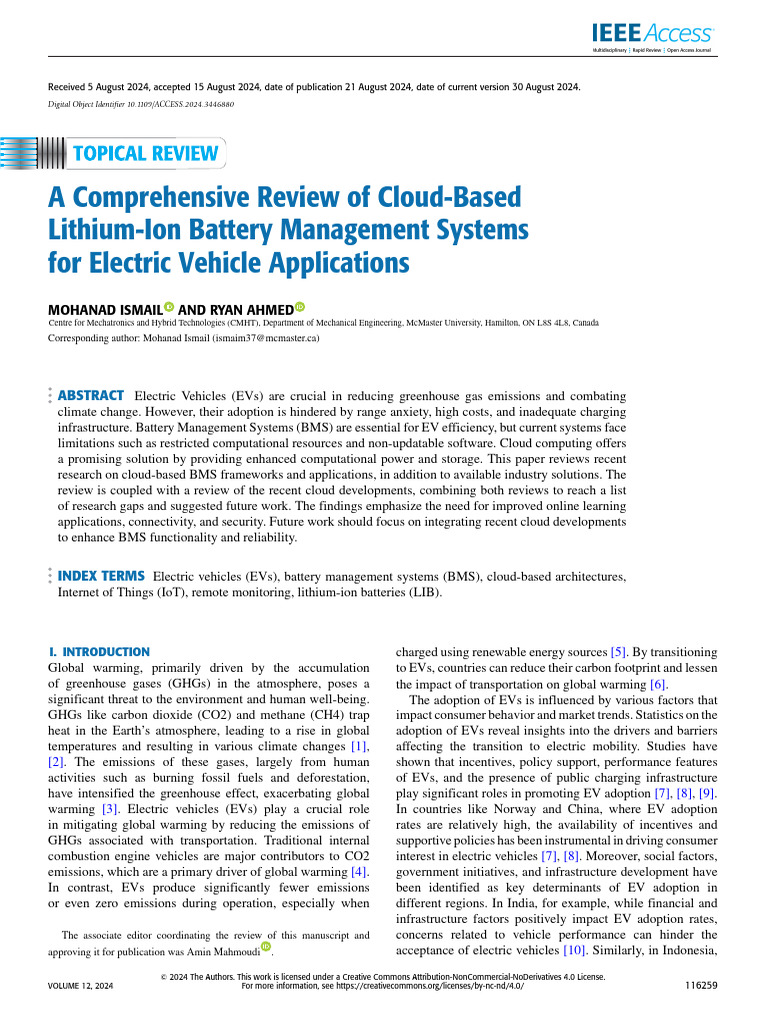 A Comprehensive Review of Cloud-Based Lithium-Ion Battery Management ...
