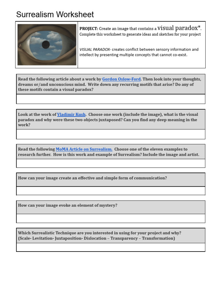 Surrealism Project Guide | PDF