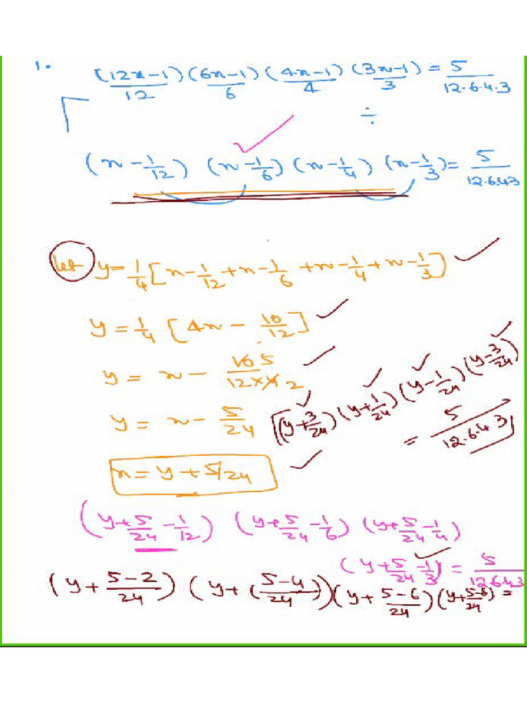 Maths 1st Class | PDF