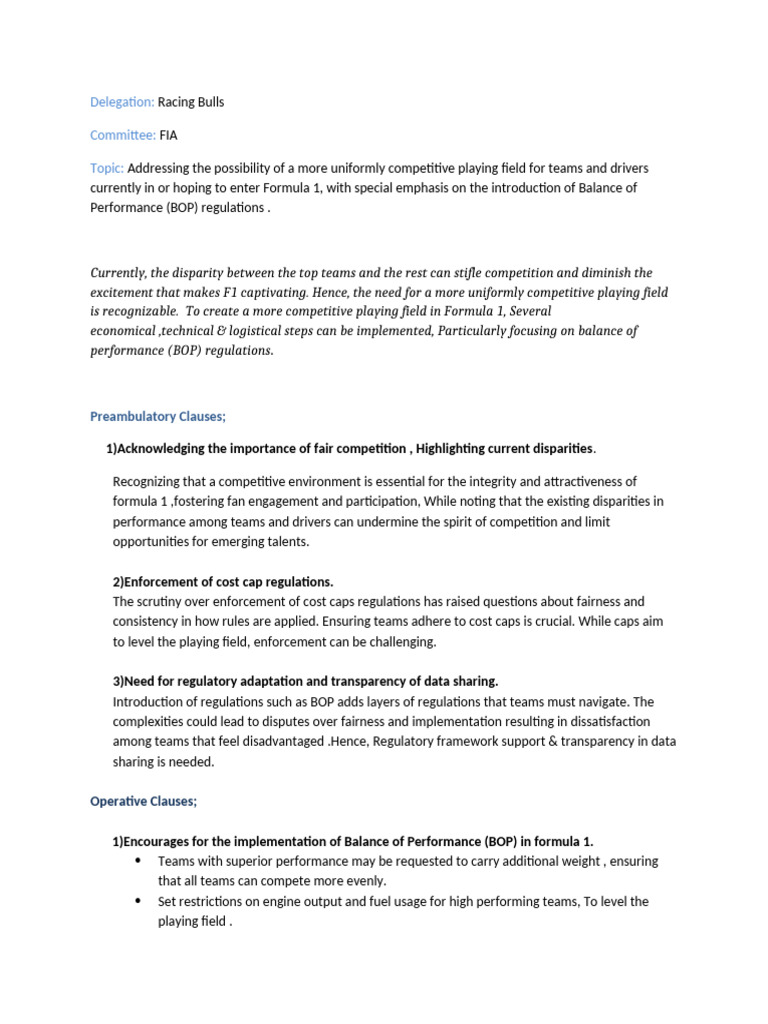 Racing Bulls - FIA - WP - Nirosh Weerasekara | PDF | Formula One