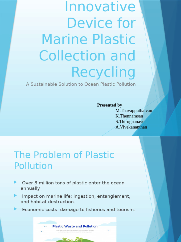 Marine Plastic Collection Device | PDF | Oceans | Recycling
