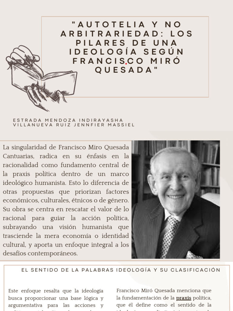 Autotelia y No Arbitrariedad: Los Pilares de Una Ideología Según Francisco Miró Quesada | PDF ...