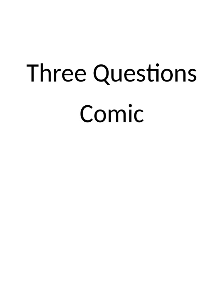 Three Questions | PDF