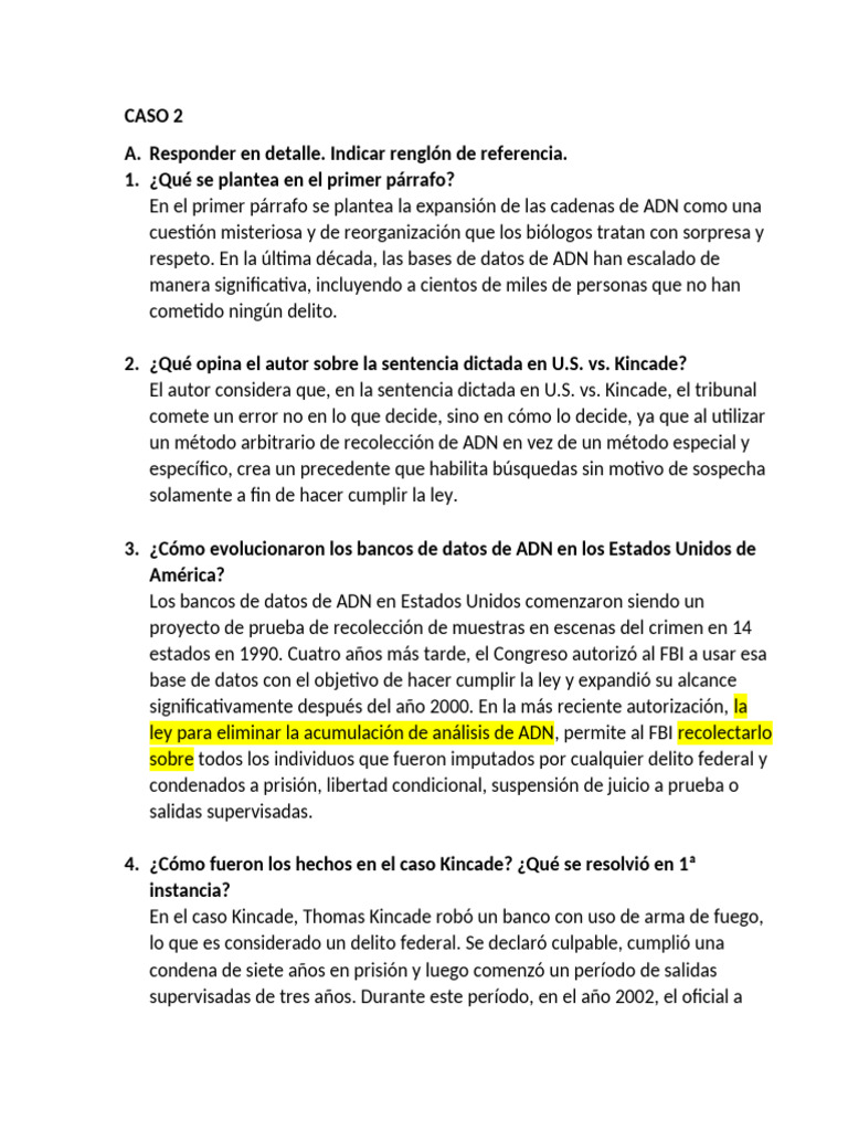 Caso 2 para Lectocomprensión | PDF | Precedente | Cuarta Enmienda a la ...