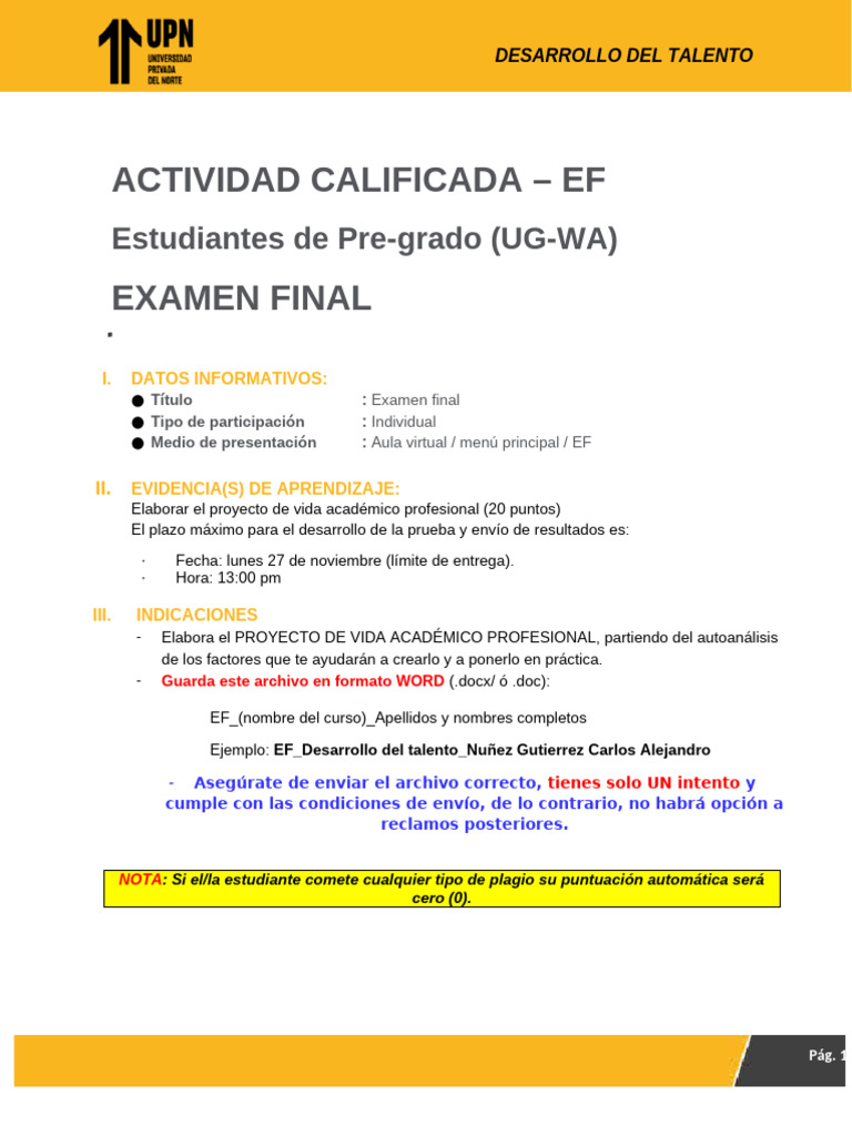 FORMATO EXAMEN FINAL (1) (Reparado) | PDF