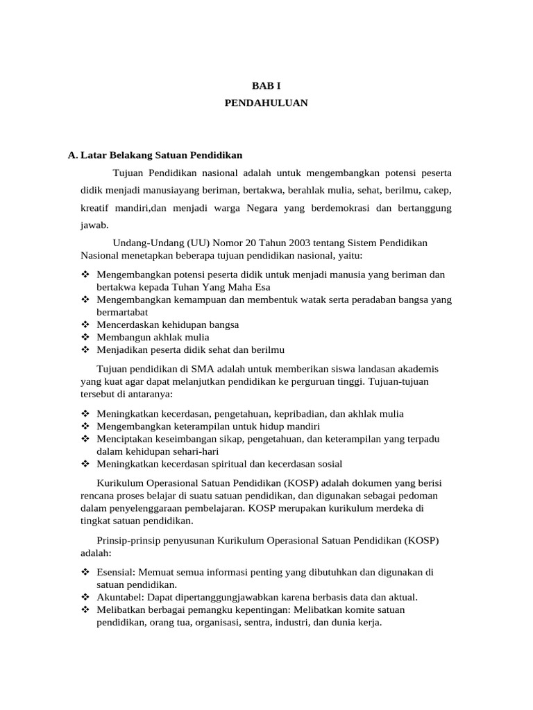 0 - Format KOSP BAB-1 | PDF